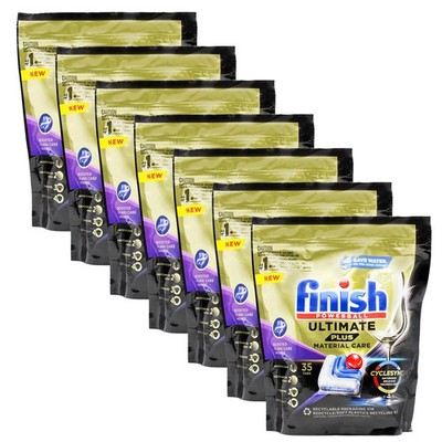 7 x Finish Powerball Ultimate Plus Dishwashing Machine Tablets 35 Tabs ...