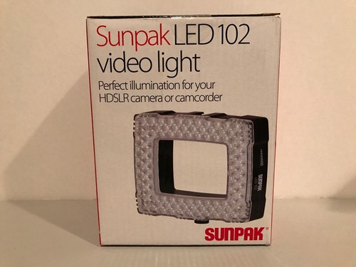 SUNPAK LED 102 VIDEO LIGHT FOR HDSLR CAMERA OR CAMCORDER BRAND NEW IN ...