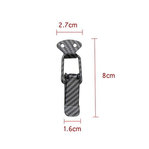 2Pcs Carbon Fiber Style Car Hook Lock Clip Bumper Fastener Clips ...