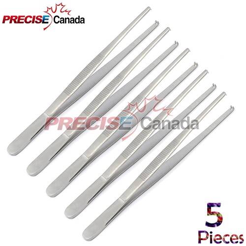 Set Of 5 Thumb Rat Tooth Tissue Forceps 5.5" 1x2 Teeth Surgical ...