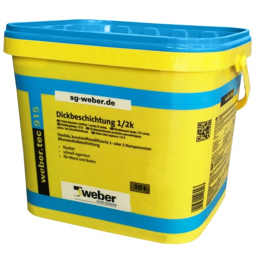 weber.tec 915 SG Deitermann 1K 2K bitumen thick coating basement ...