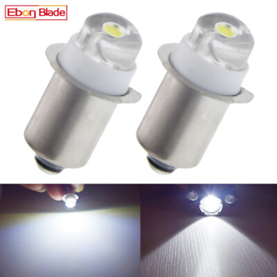 2 x P13.5S pr2 LED Flashlight Torch Replacement Bulb 2.4V 2.4Volt White ...