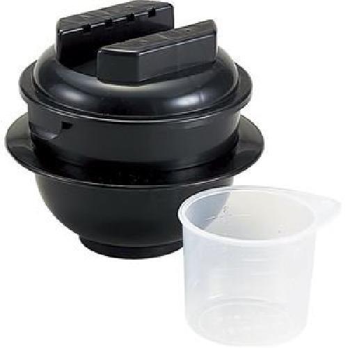Microwave-only rice cooker with Binchotan charcoal Chibikuro-chan 1 go ...