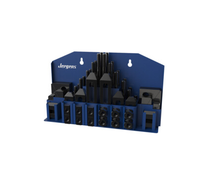 Jergens 60 Piece Set-Up Clamping Kit Aluminum Step Block 5/8" Stud 1/2 ...