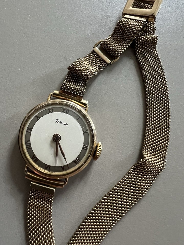 Vintage Solid Gold 9ct Timor Watch On Gold Bracelet | eBay UK