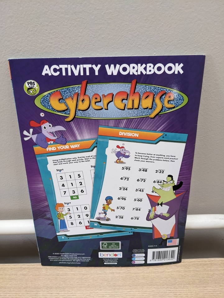 NEW PBS Kids Cyberchase Math Activity Workbook + Stickers | eBay
