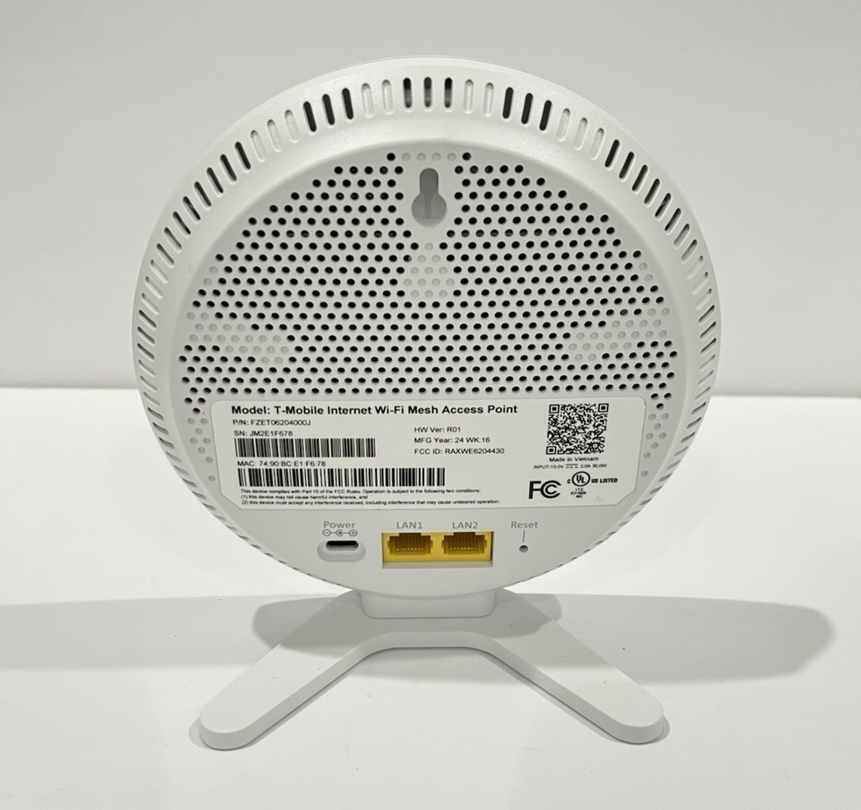 OEM T-mobile Internet Wi-Fi Mesh Access Point FZET06204000J - NO POWER ...
