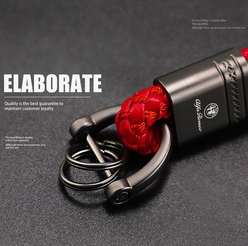 Car Key Chain Keyring for Alfa Romeo Giulietta Giulia Leather Braided ...