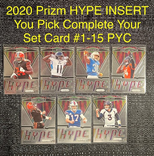 2020 Panini PRIZM HYPE Insert Complete Your Set You Pick Football Card ...