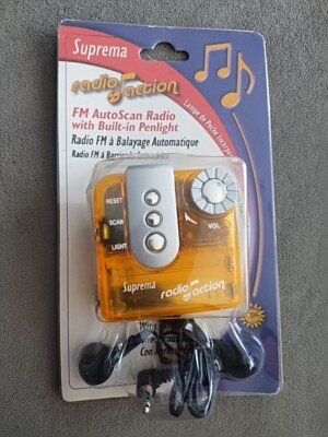 Suprema Radio Action FM Auto scan Radio With Built In Penlight | eBay