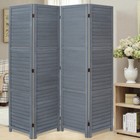 Wooden Slat Privacy Screen 3/4/6 Panels Folding Room Divider Partition ...