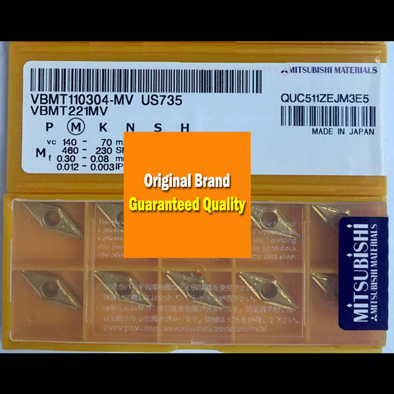 10PCS / BOX Original MITSUBISHI VBMT110304-MV US735 VBMT221MV Carbide ...