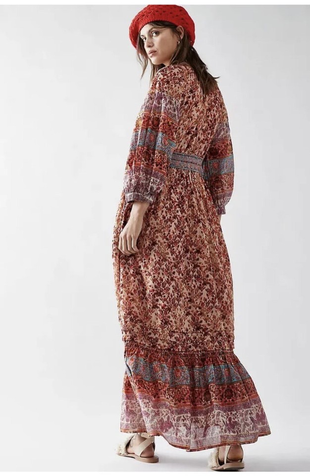 New Free People Golden Hour Border Maxi Dress Size Small | eBay