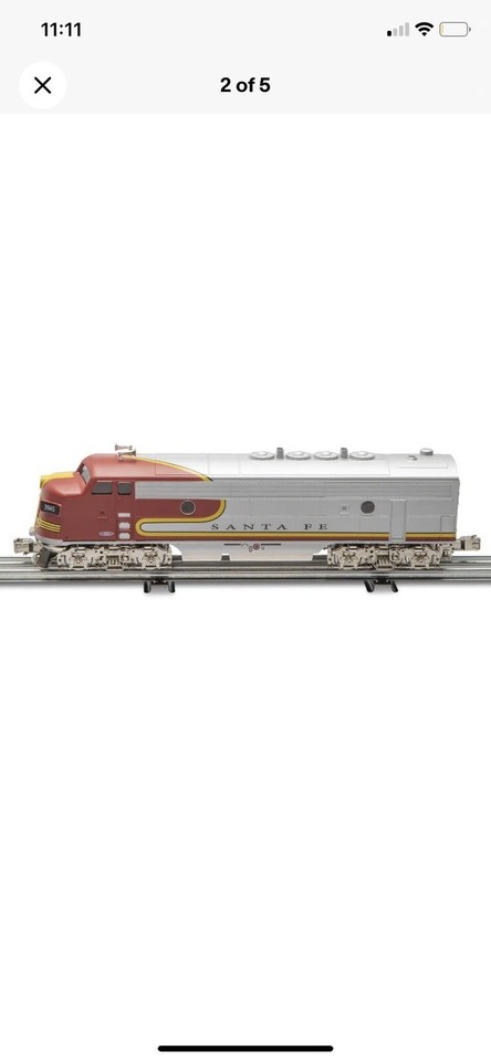 Menards O Gauge POWERED Santa Fe F3 Diesel Locomotive ABA Set w/ Dummy ...