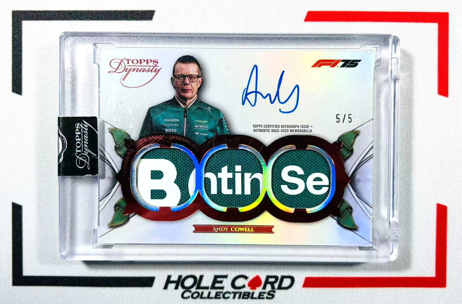 ANDY COWELL 2025 Topps Dynasty Formula F1 75 Triple Relic Auto ...