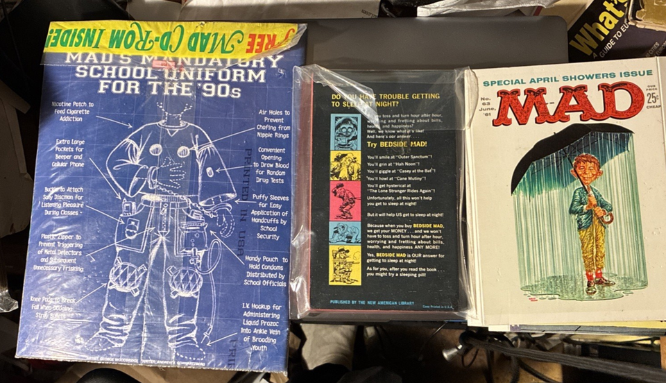 Lot 3: Vintage MAD Magazine 350 1996-Bedside Mad,& Absolutely MAD DVD ...