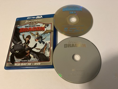HOW TO TRAIN YOUR DRAGON 3D BLU-RAY DVD COMBO 2010 DREAMWORKS VIKING ...