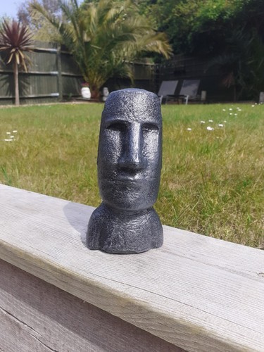 Stone Garden Easter Island Moai Head Tiki Statue Indoor Ornament ...