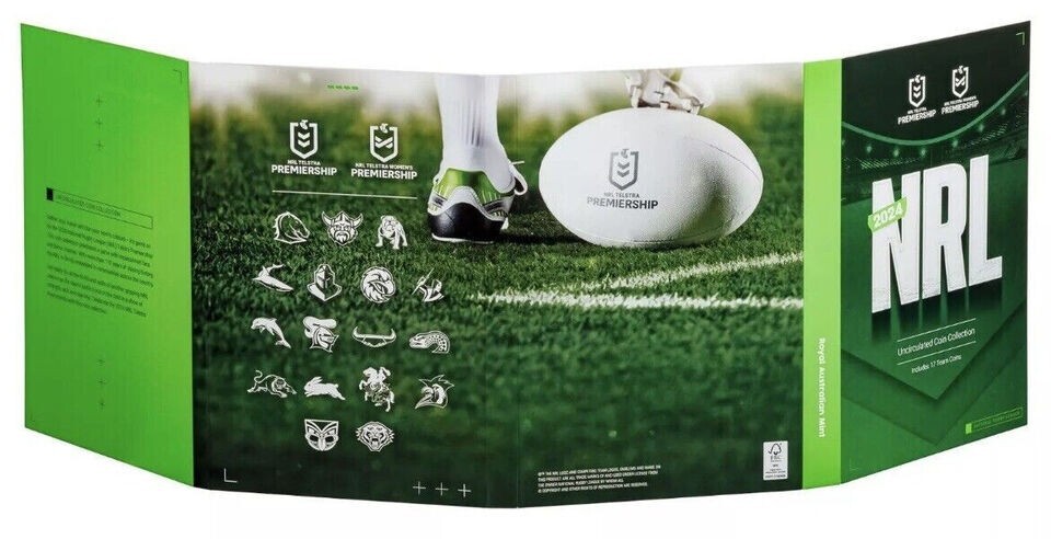 2024 NRL Premiership 17 coin collection set + NRL & NRLW $2 Coloured ...