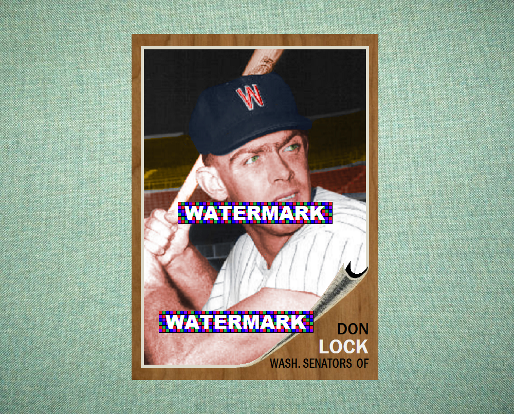 Don Lock Washington Senators 1962 Style Custom Baseball Art Card | eBay