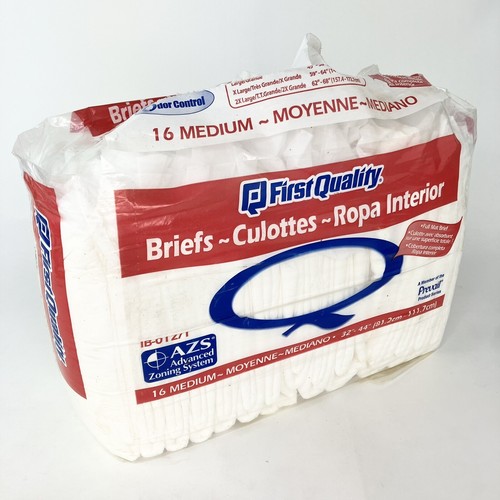Vintage Open Pack Of 16 First Quality White Plastic Backed Adult Diaper ...