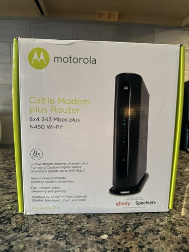 Comcast Xfinity Motorola MG7315 8x4 DOCSIS 3.0 Cable Modem N450 Router ...