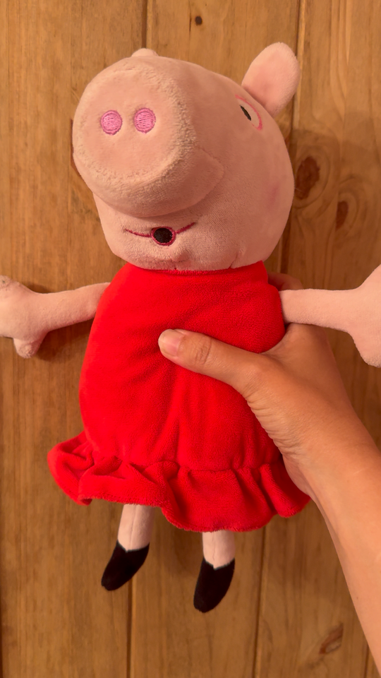 Peppa Pig Plush Whistle N' Oink Talking Peppa Stuff Doll Cheeks Glow 12 ...