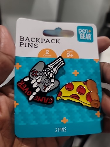 Pen Gear Backpack Enamel Pins Game Over and Pizza Slice BRAND NEW ST2 ...