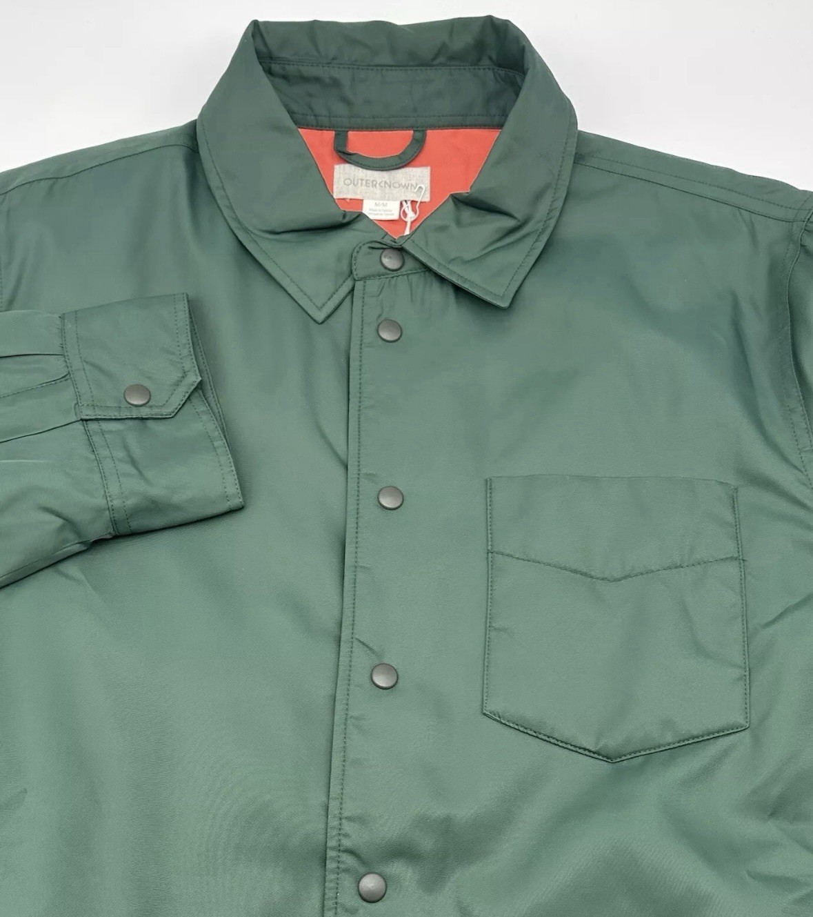 OUTERKNOWN Evolution Econyl Snap Shacket Jacket Green Relaxed Size M* | eBay