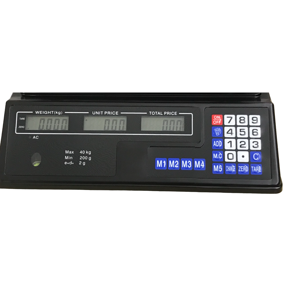 40kg Electronic Digital Price Scales Commercial Food Weighting Shop ...