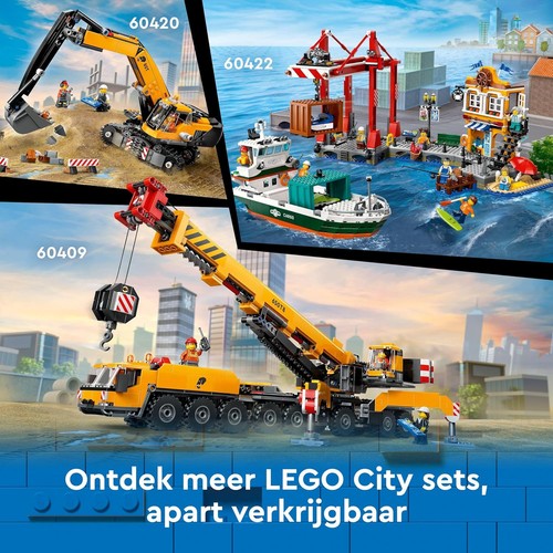 LEGO City Yellow Construction Excavator Toy Digger for 8 Plus Year Old ...