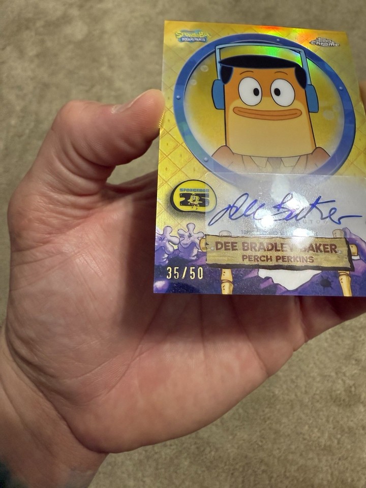 2025 Topps Chrome SpongeBob Dee Bradley Baker Perch Perkins Auto | eBay