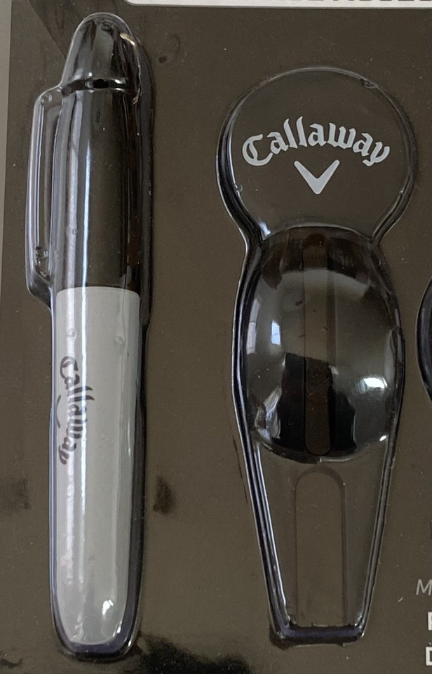 Callaway Golf Accessory Kit Poker Chip Ball Marker Pen Stencil New Gift ...