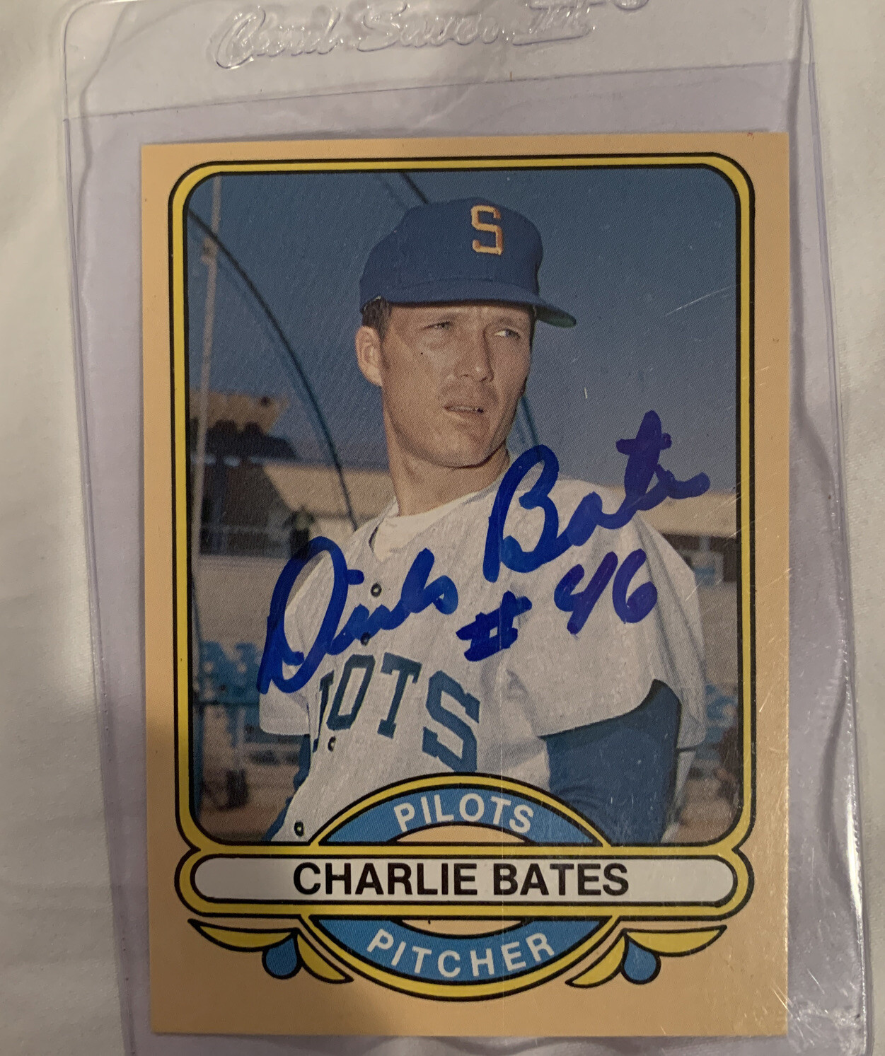 Charlie Dick Bates Autographed Signed 1983 Galasso card 1969 Seattle ...