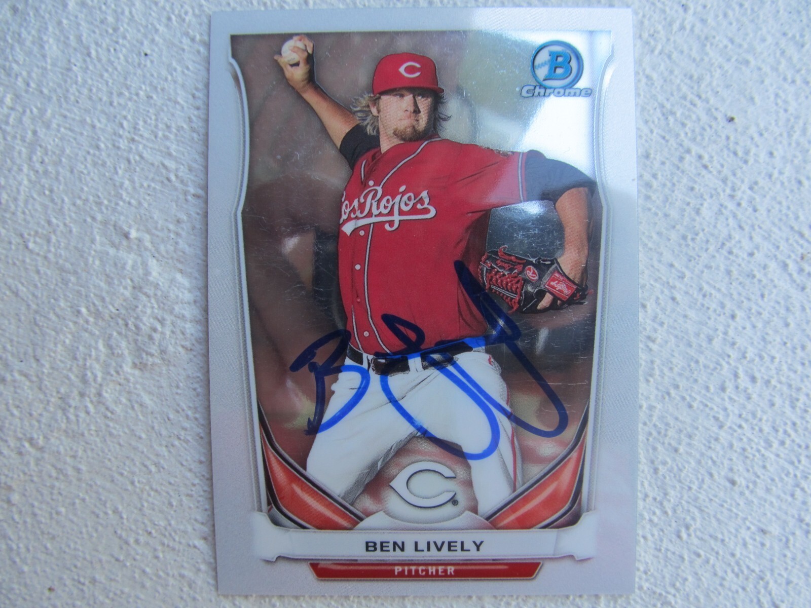 Reds Ben Lively Signed Autographed 2014 Bowman Chrome Mint | eBay