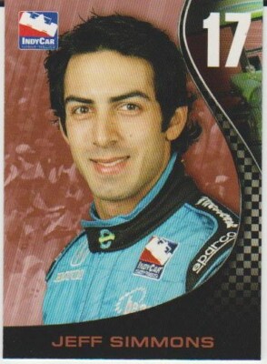 Jeff Simmons RC rookie card, 2007 Rittenhouse IRL #40, Indy Racing ...