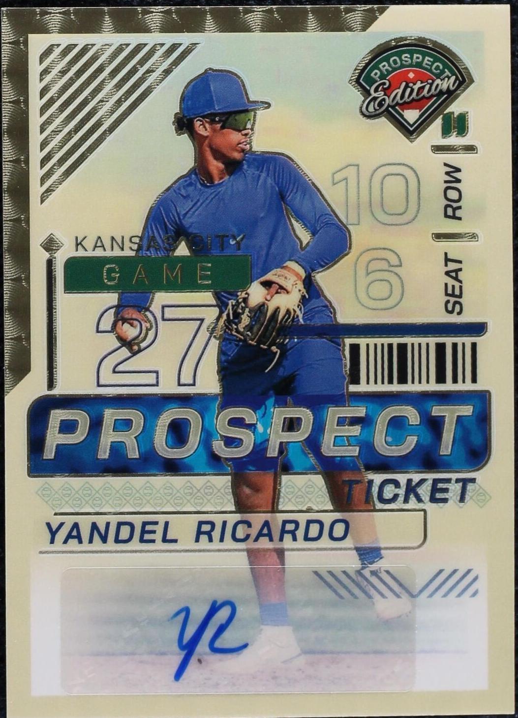 2024 Panini Prospect Edition - Yandel Ricardo #131 Gold Vinyl Prizm ...