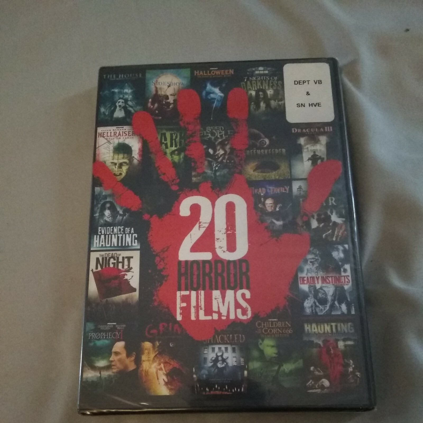 NEW 20 Horror Films Collection Movie Lot DVD 4 Disc BOX Set over 28 ...