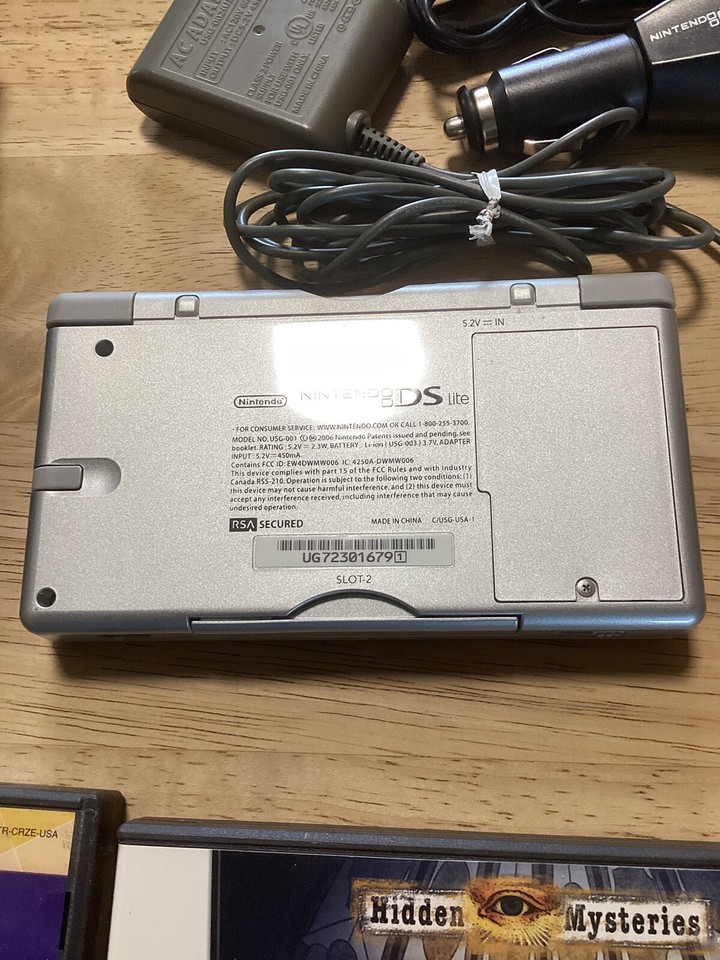 Nintendo DS Lite Gray Lot Bundle Console + 15Games + Chargers tested ...