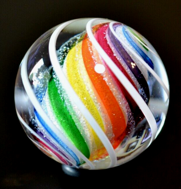 Rainbow Marbles Buy New For 2021! "rainbow" Iridescent 16mm Mega