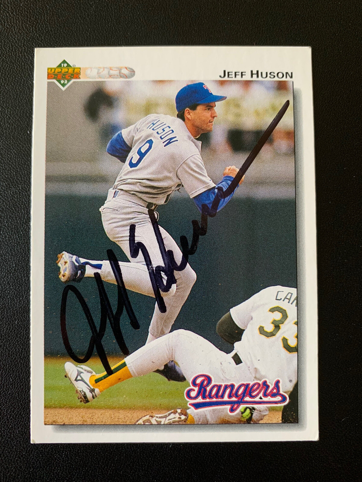 Jeff Huson Signed 1992 Upper Deck #196 Card Texas Rangers Autograph COA ...