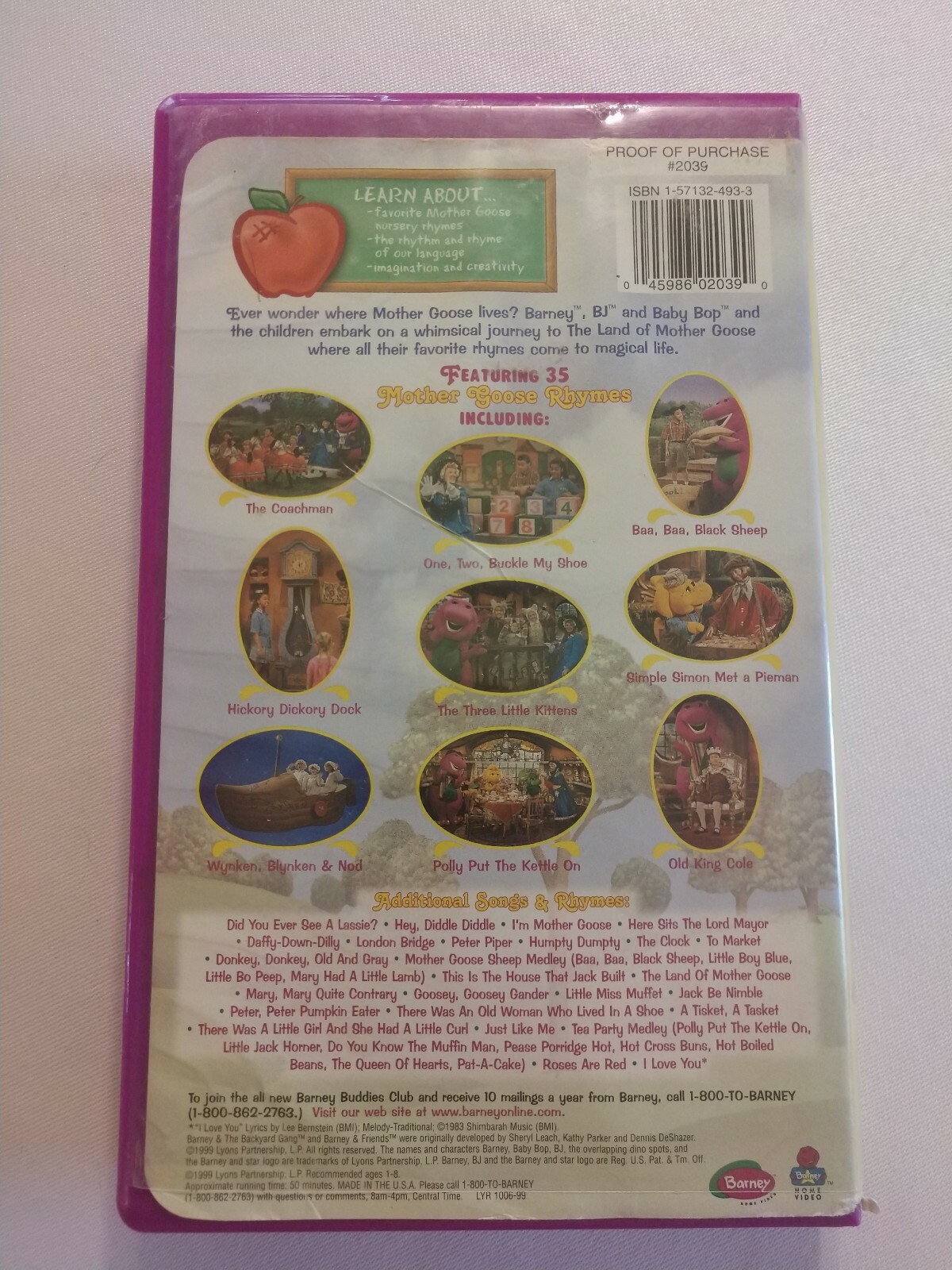 Barney’s All New Rhyme Time Rhythm VHS | Grelly USA