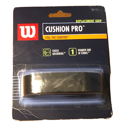 VINTAGE WILSON Tennis Replacement Raquet Grip CUSHION PRO COMFORT Black ...