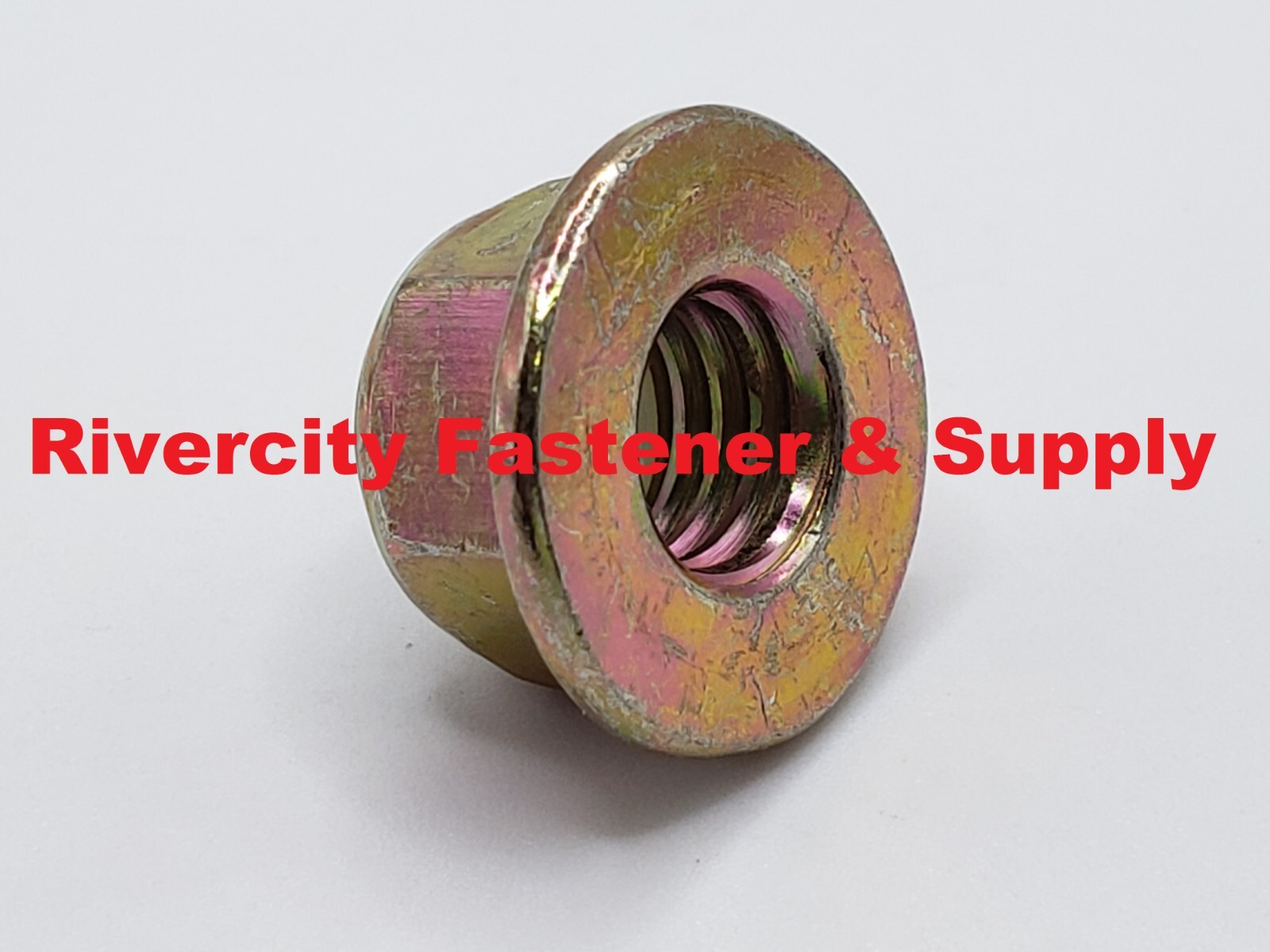 3/8-16 Grade 8 Nylon Insert Flange Lock Nuts 3/8 x 16 Flanged Stop Nut ...