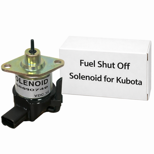 12V Kubota Fuel Shut Off Solenoid V3300 V3600 V3800 Engines 1C010-60017 ...