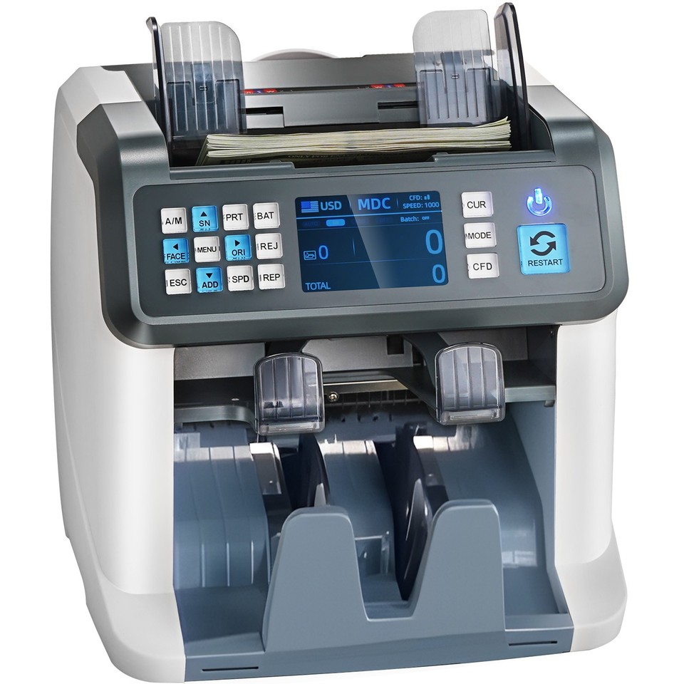 Uimoso Money Counter Machine Bill Counter with UV MG IR DD Counterfeit ...