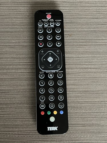TERK TV UNIVERSAL REMOTE CONTROL 4-Device with Backlit Controls ...
