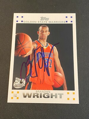 Brandan Wright Signed 2007-08 Topps Rookie Set Card Auto Warriors ...