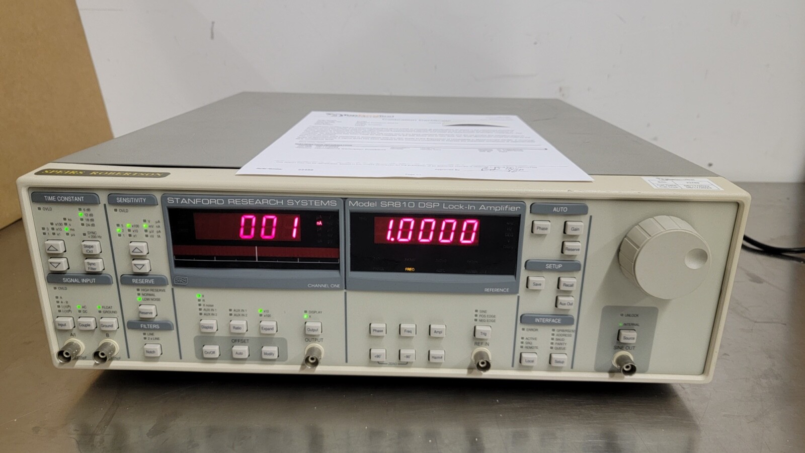 Stanford Research Systems SR810 DSP Lock-in Amplifier for sale online | eBay