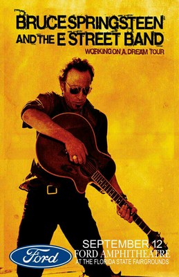 AFFICHE DE CONCERT BRUCE SPRINGSTEEN AFFICHE 45 X 32 CM ROCK METAL FORD ...